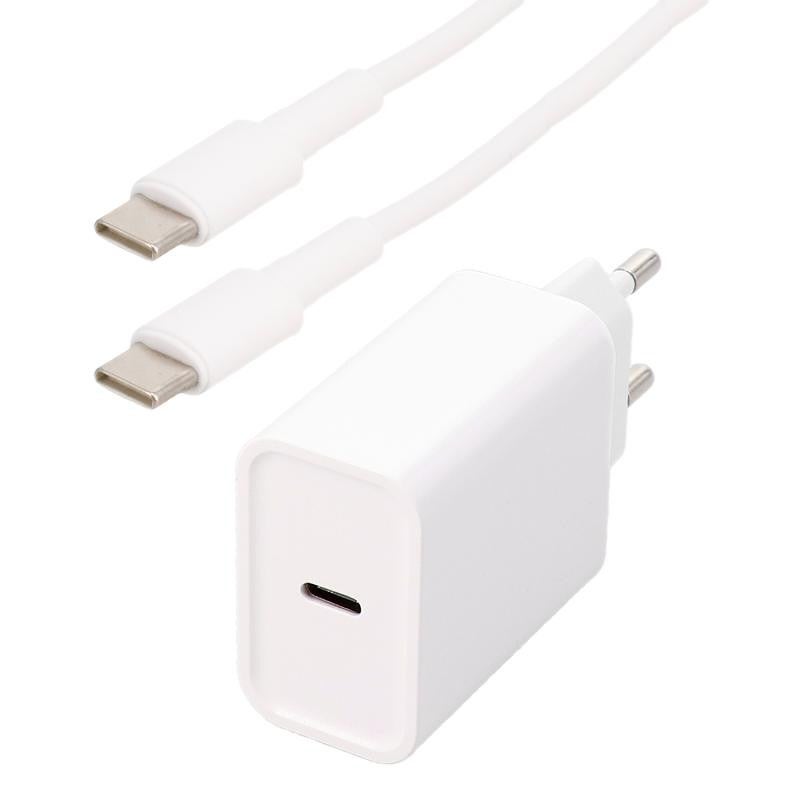 Kit chargeur mural usb-c/c 45w blanc - cable 2m Itc 308111 | Leroy Merlin