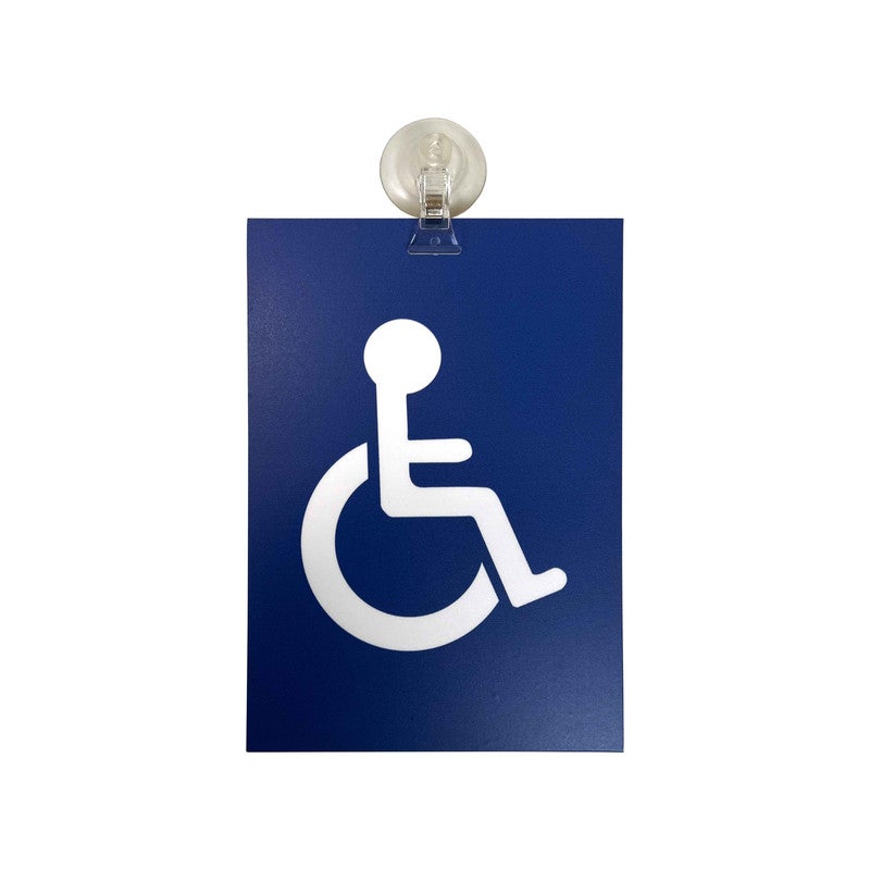 Panneau PVC "HANDICAPÉ - PMR" format A5 avec fixation ventouse ...