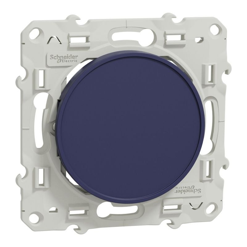 Obturateur Odace Schneider Electric - Cobalt | Leroy Merlin