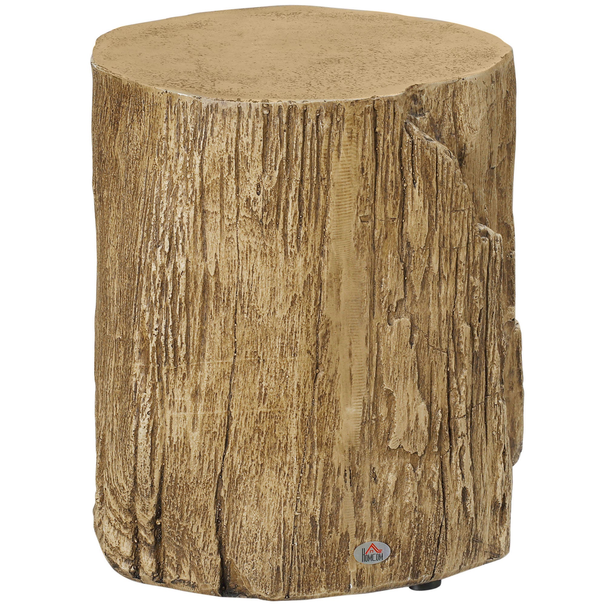 Table d’appoint souche d’arbre 37x37x43 cm pieds réglables imperméable ...