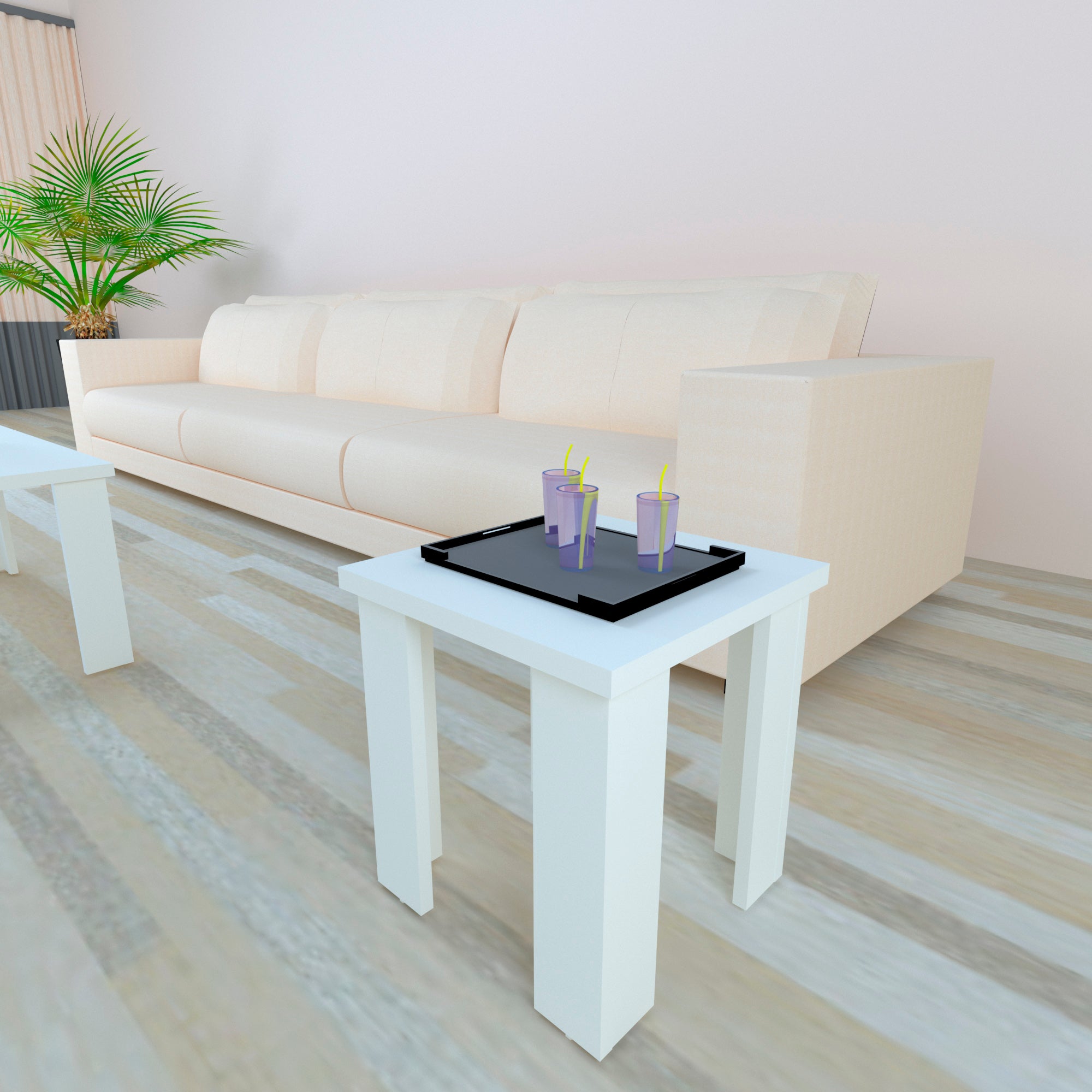 Henor Table basse en Bois FSC® 40 x 40 x 44 cm. Blanc | Leroy Merlin