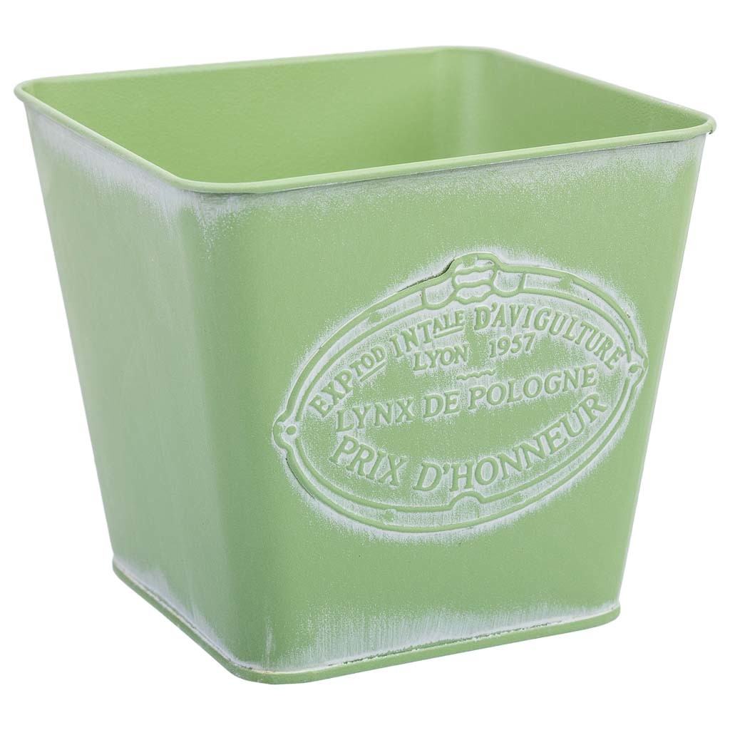 Cesto metalico verde 14,5x13x10,5 | Leroy Merlin