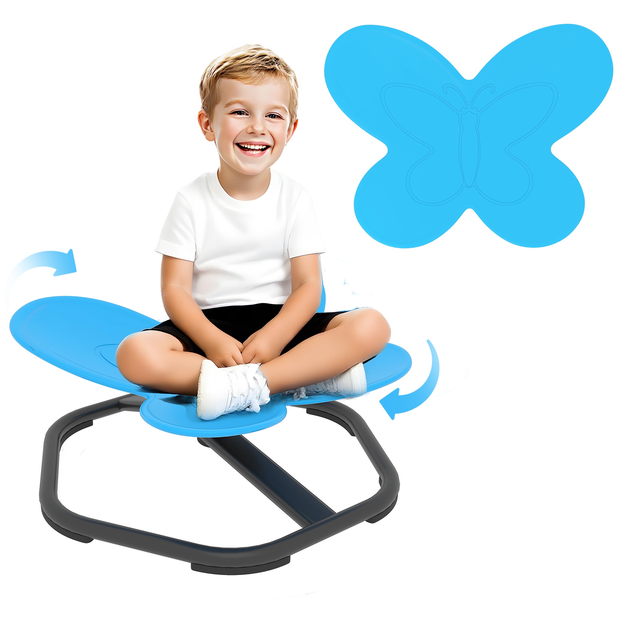 Butterfly-Shaped-kids Swivel Chair, Sensory Spinning Chair for Balance ...