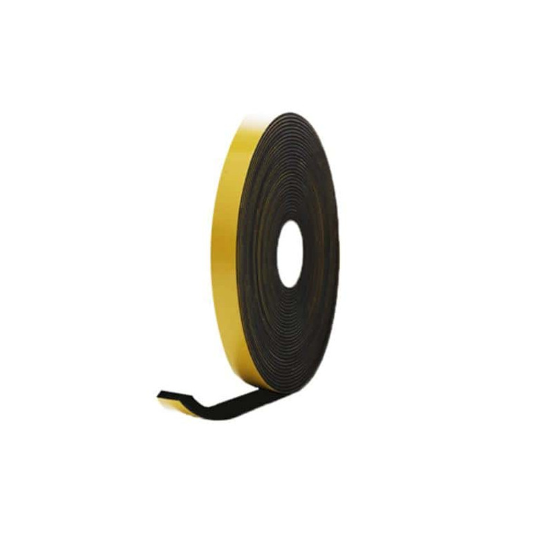 Mousse noire adhésive caoutchouc epdm 15x10mm longueur 10m | Leroy Merlin