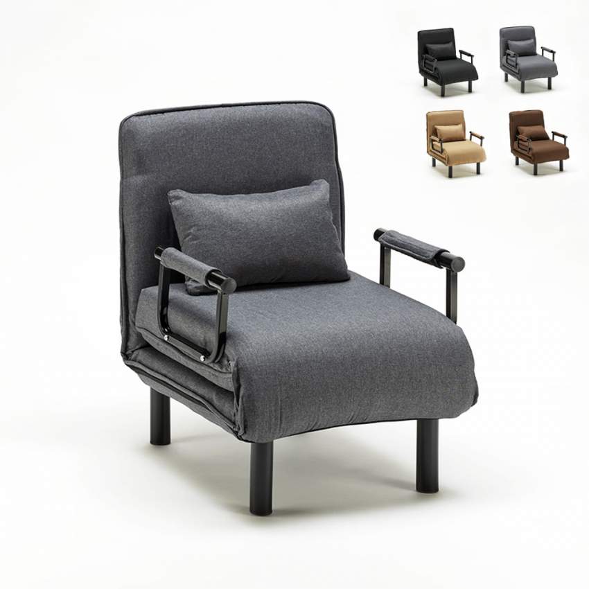 Fauteuil convertible 1 place chauffeuse en tissu Deborah | Leroy Merlin