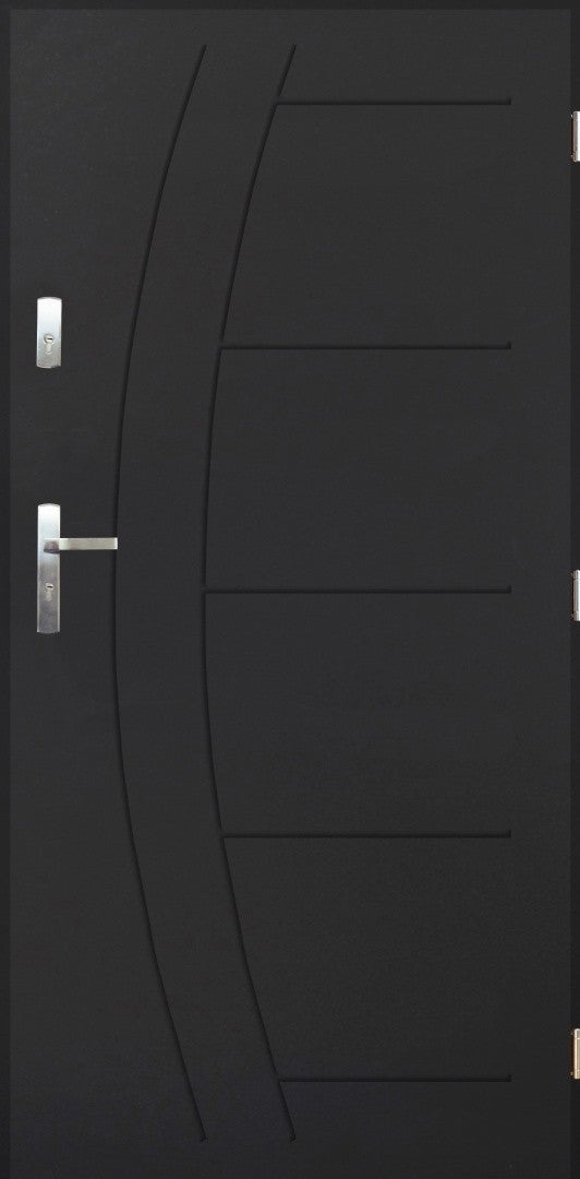 Porte d'entrée CASABLANCA 80 cm en acier inoxydable - Couleur ...