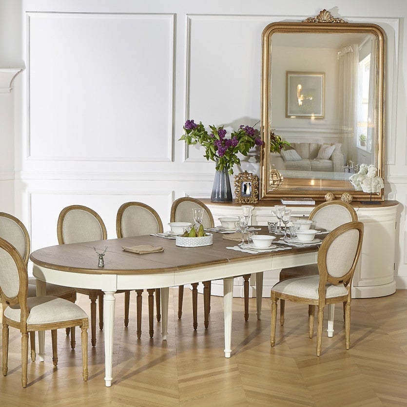 ROBIN DES BOIS - FLORENCE : Table ovale en chêne 3 rallonges 4/10 ...