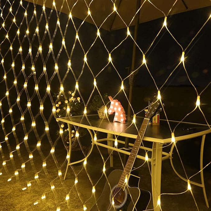 Luci solari per rete da pesca, illuminazione da giardino per interni ed ...