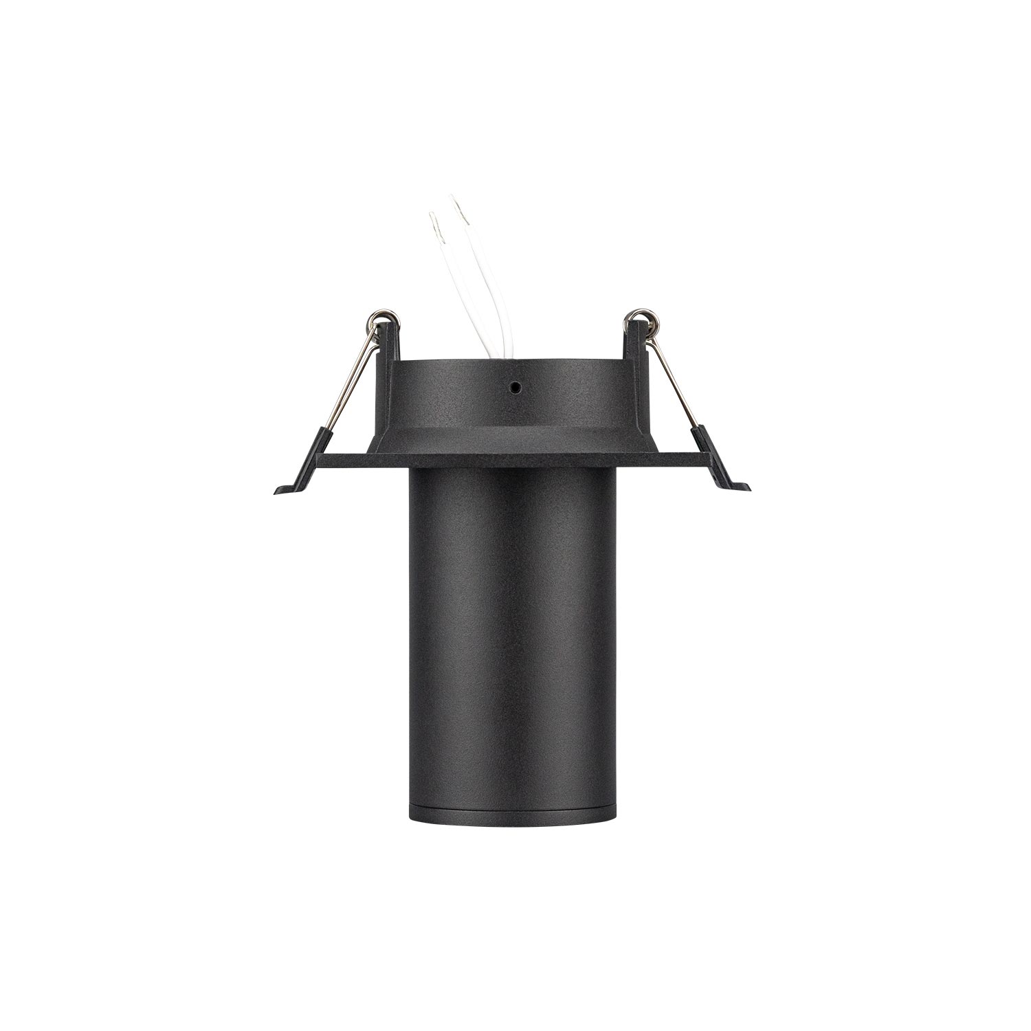 Aplique circular orientable para bombilla GU10 empotrable negro(DLCGU10 ...