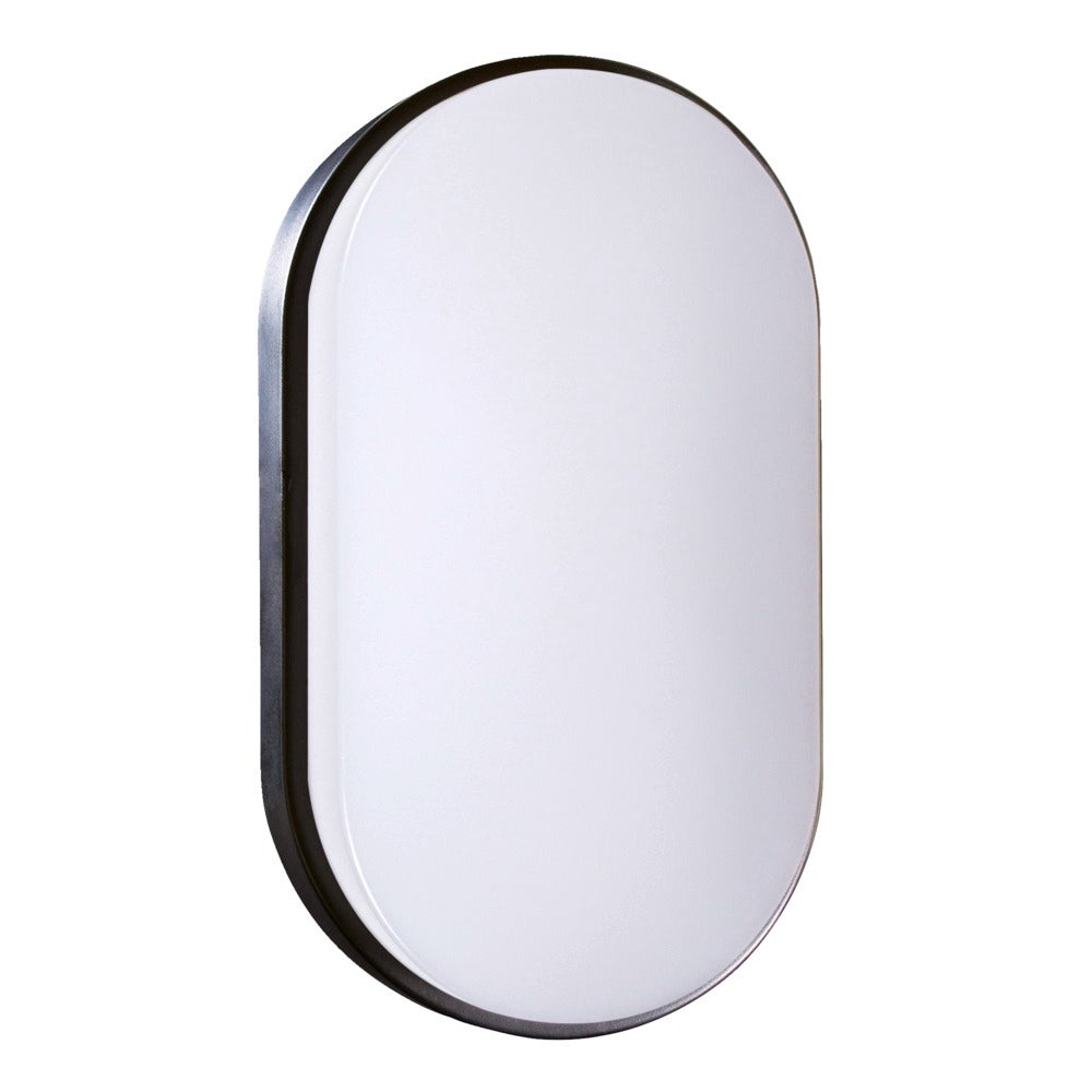 Hublot LED Ovale Noir, 12W, 1200 lumens, IP65, couleurs réglables 3000 ...