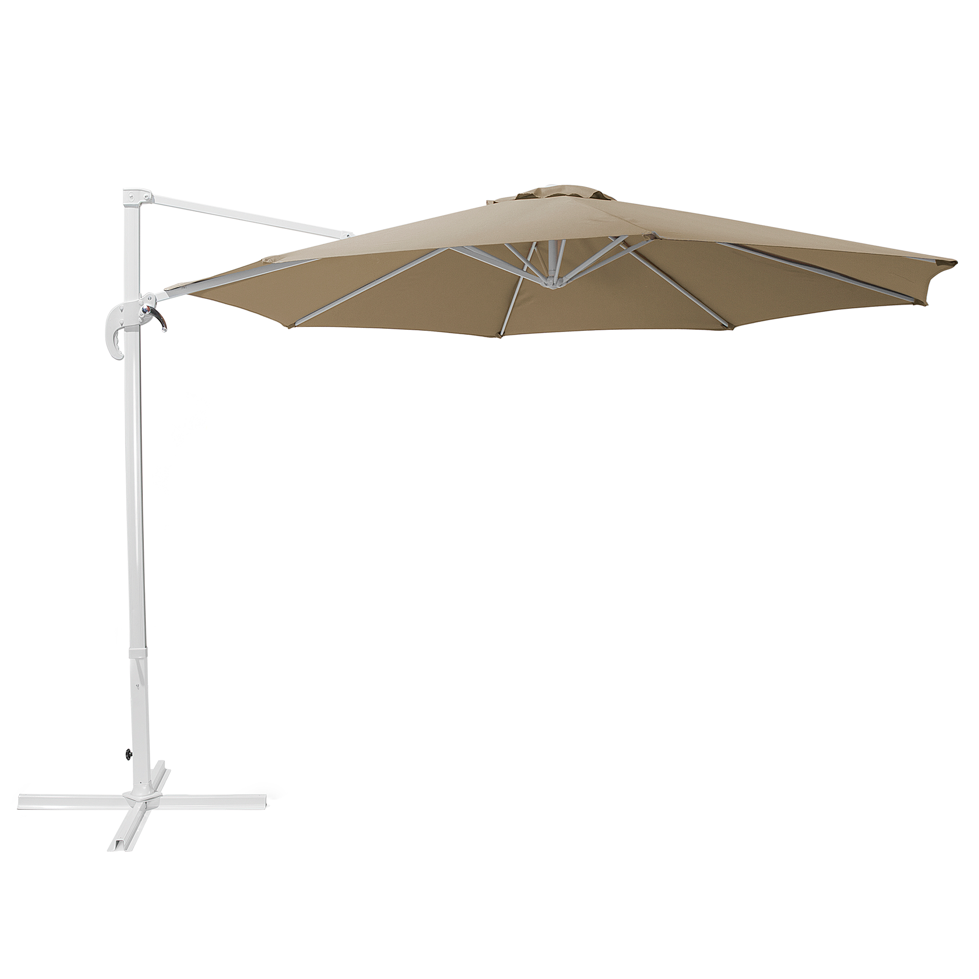 Parasol déporté 300 cm SAVONA Beige sable Beige | Leroy Merlin