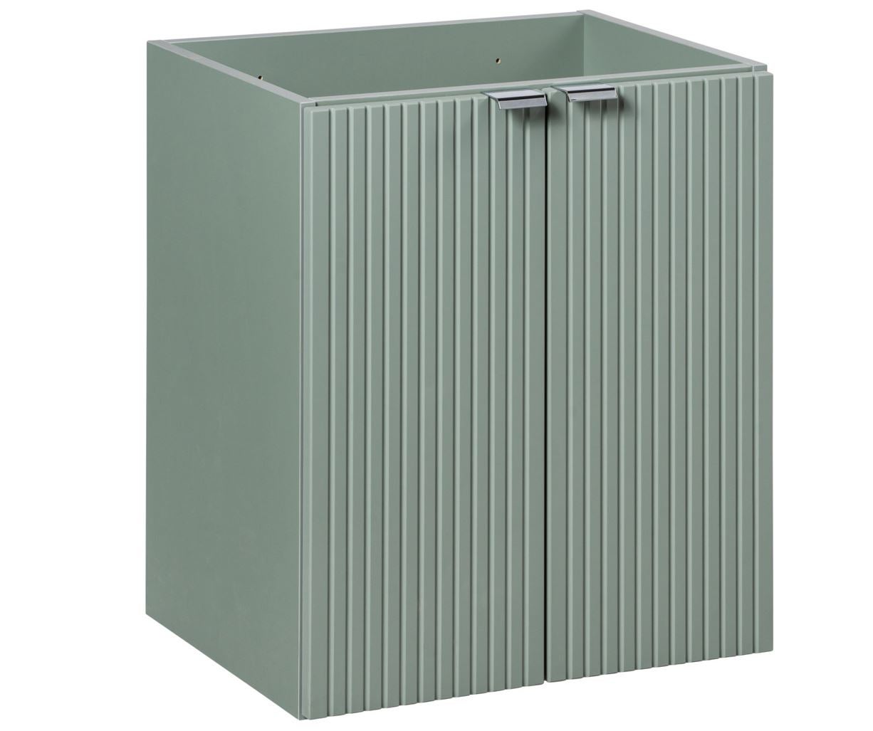 Meuble suspendu sous vasque avec 2 portes LINE REED GREEN couleur vert ...