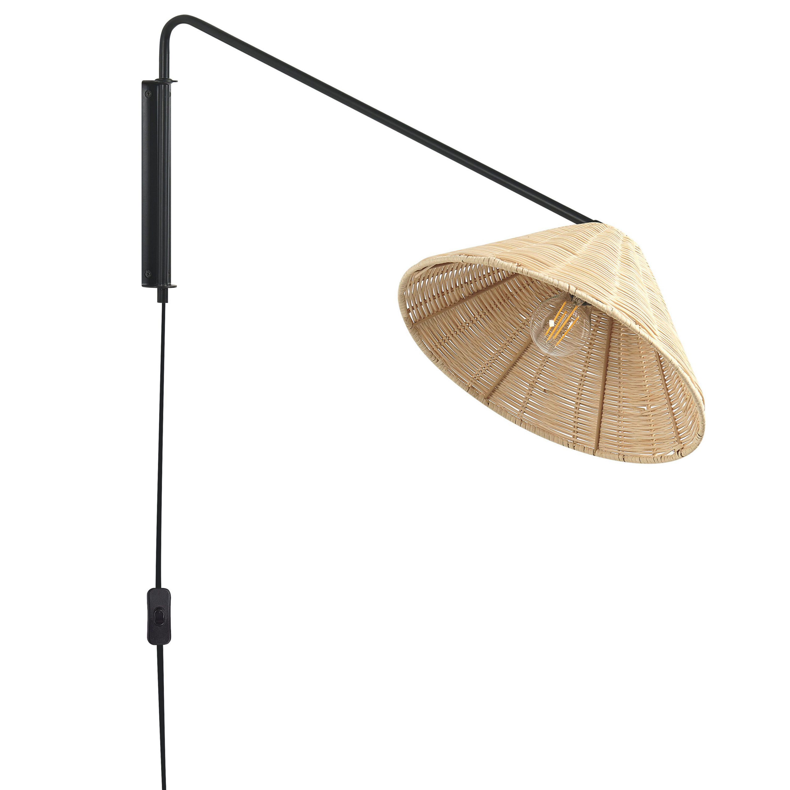 Lampe murale PALENA Naturel Rotin Réglable | Leroy Merlin