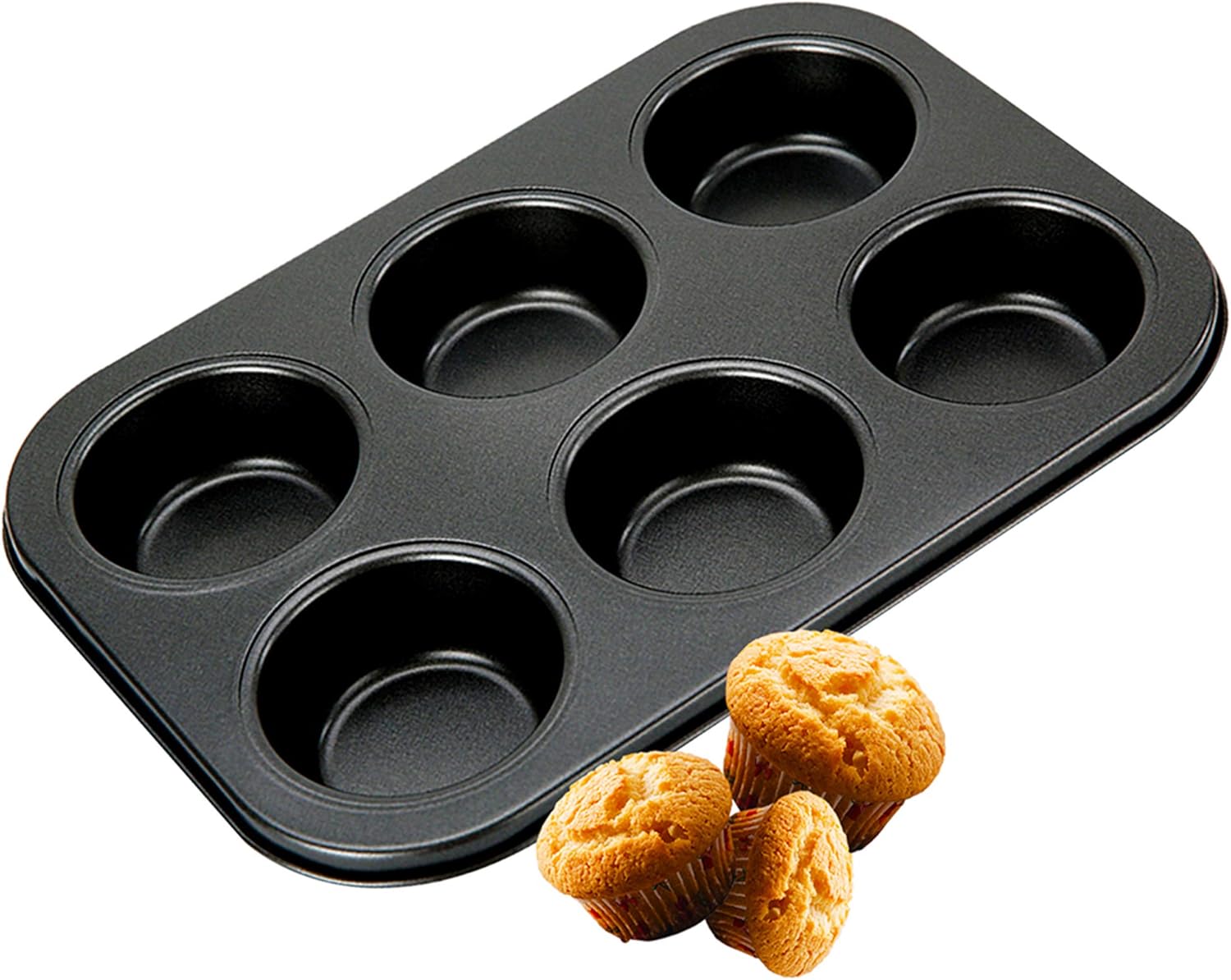 Moule à muffins 6, plaque à muffins pour 6 muffins, plaque à muffins en ...
