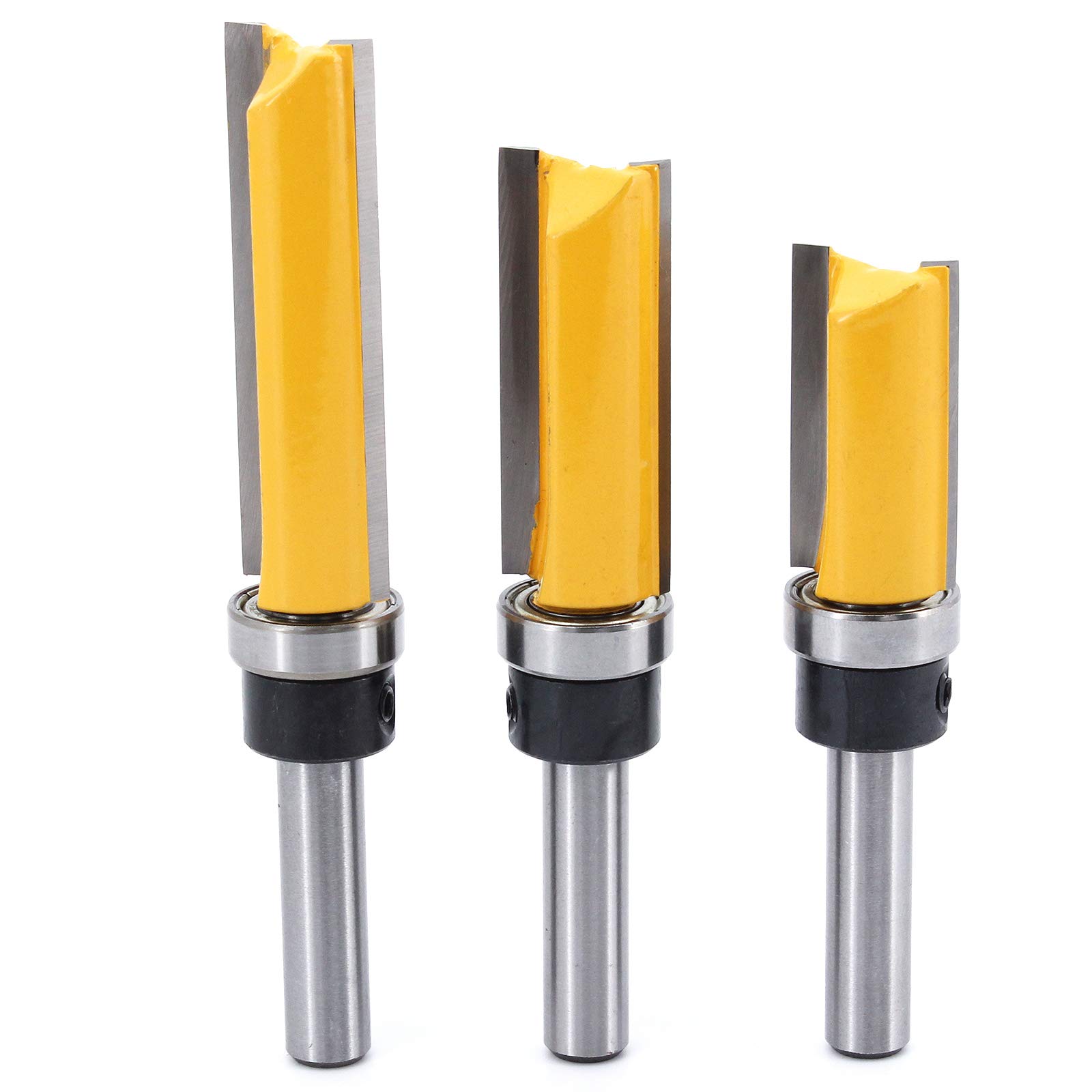 3Pcs 8mm Tige Fraise à Affleurer, Fraise à araser Fraise à Copier Avec ...
