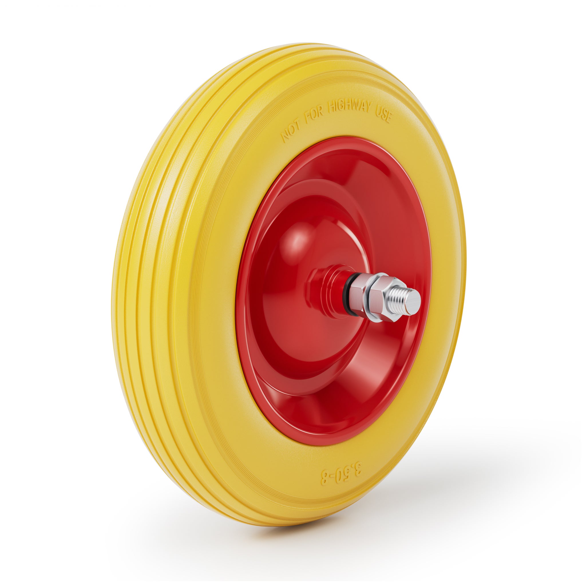 Wiltec Ruota anti-foratura piena 3,5-8, max 130 kg, in poliuretano e ...