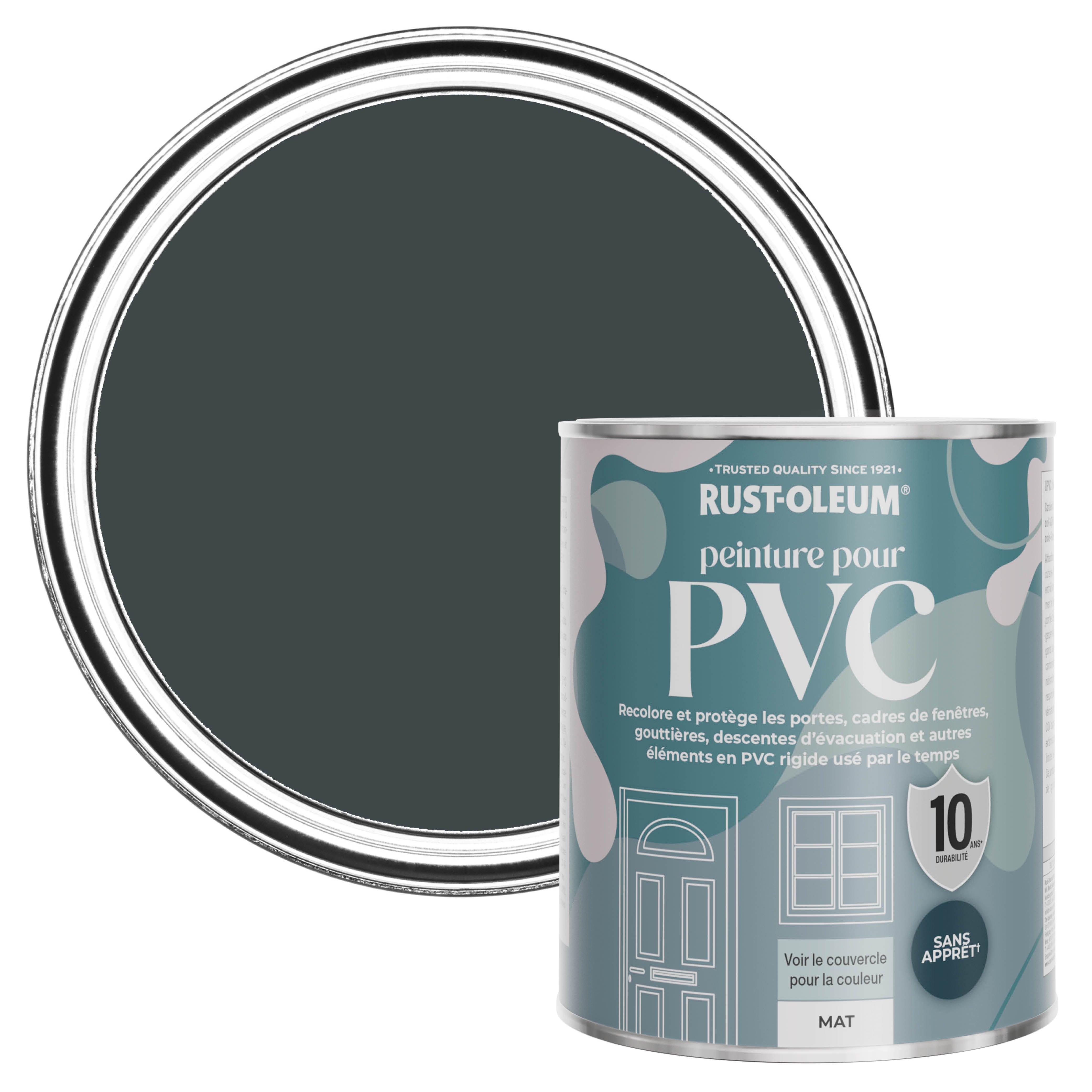 Rust-Oleum Peinture pour PVC, Finition Mate - Sable Noir 750ml | Leroy ...