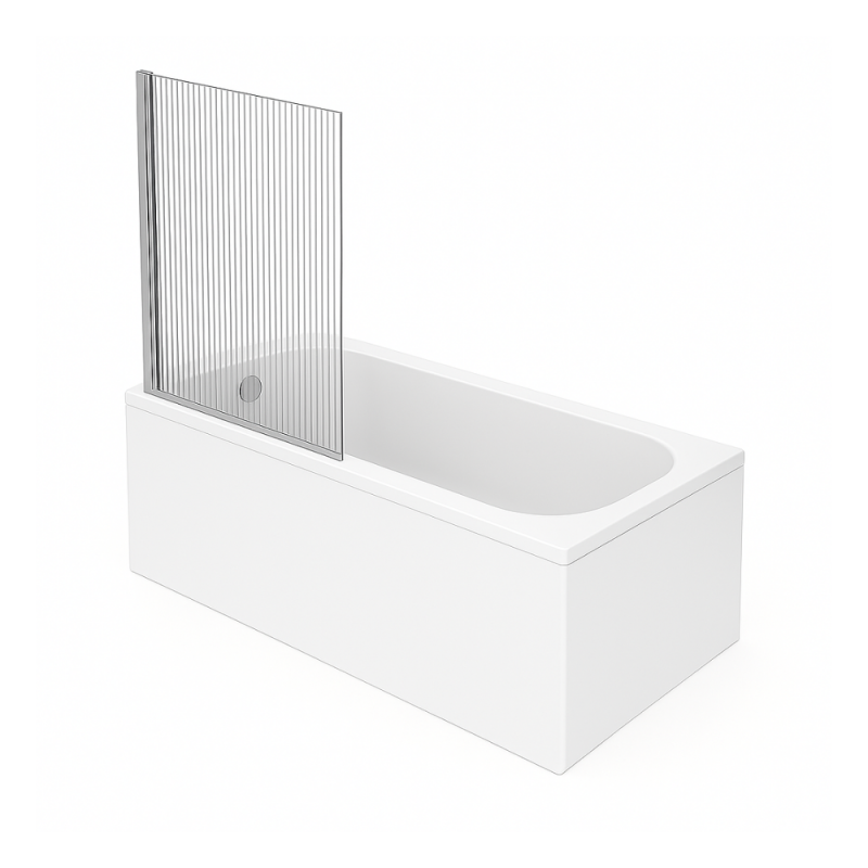 Baignoire droite VILLEROY ET BOCH Oberon quaryl 170 x 75 cm + Pare bain ...