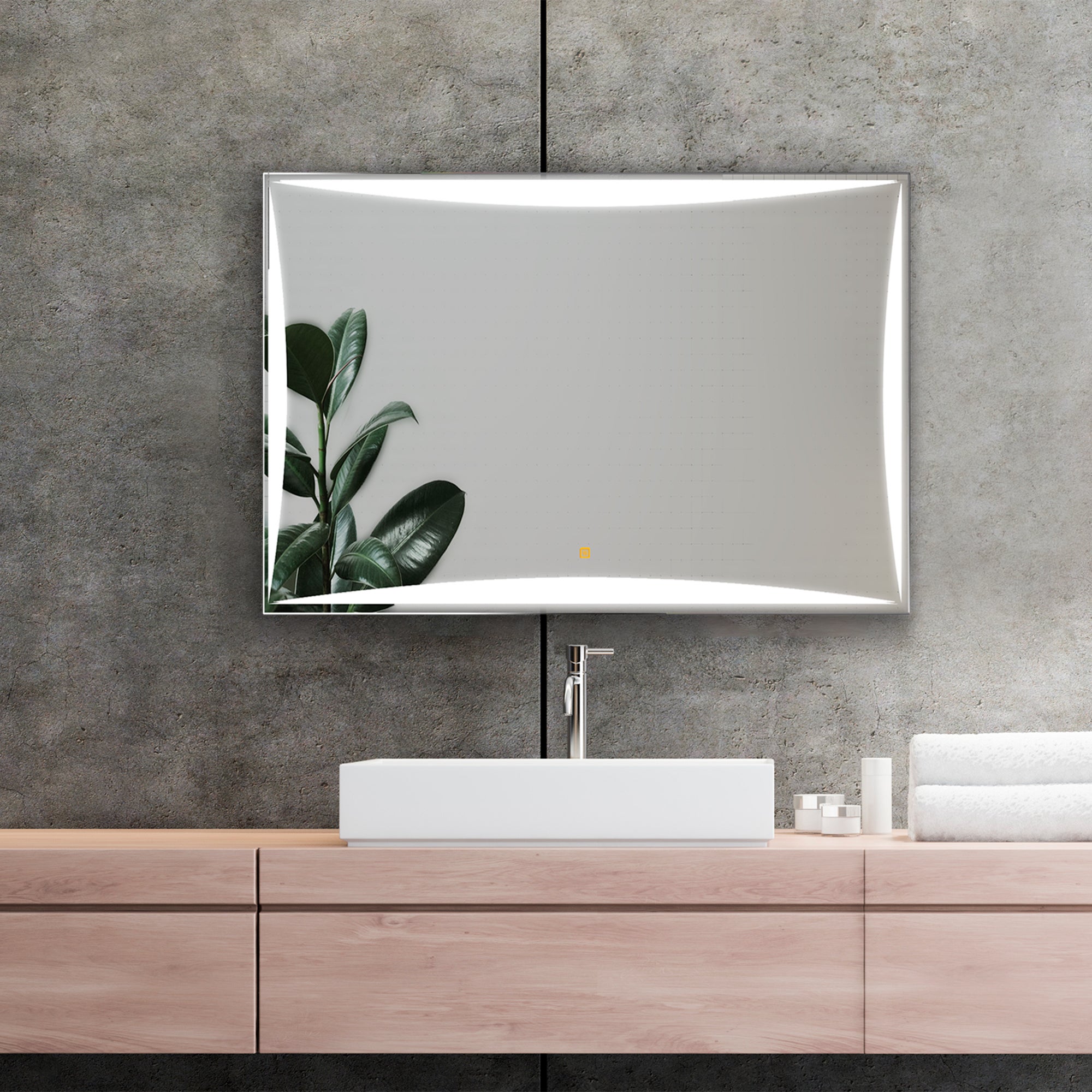 Espejo de baño con antivaho y luz LED, LEXUS, 100x70cm - MANILLONS ...