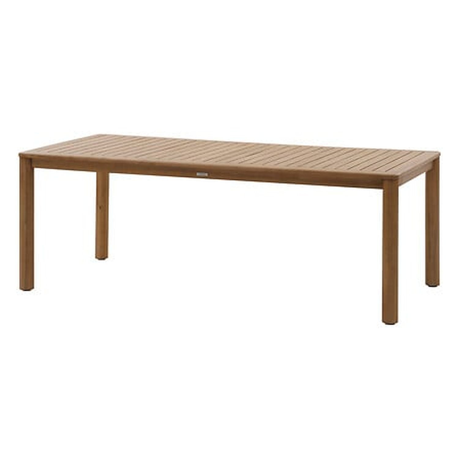Table de jardin fixe rectangulaire en bois DEONA - Marron | Leroy Merlin