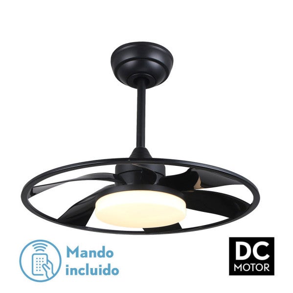Fan DC CELSIUS nero led integrato con memoria a colori Fabrilamp ...