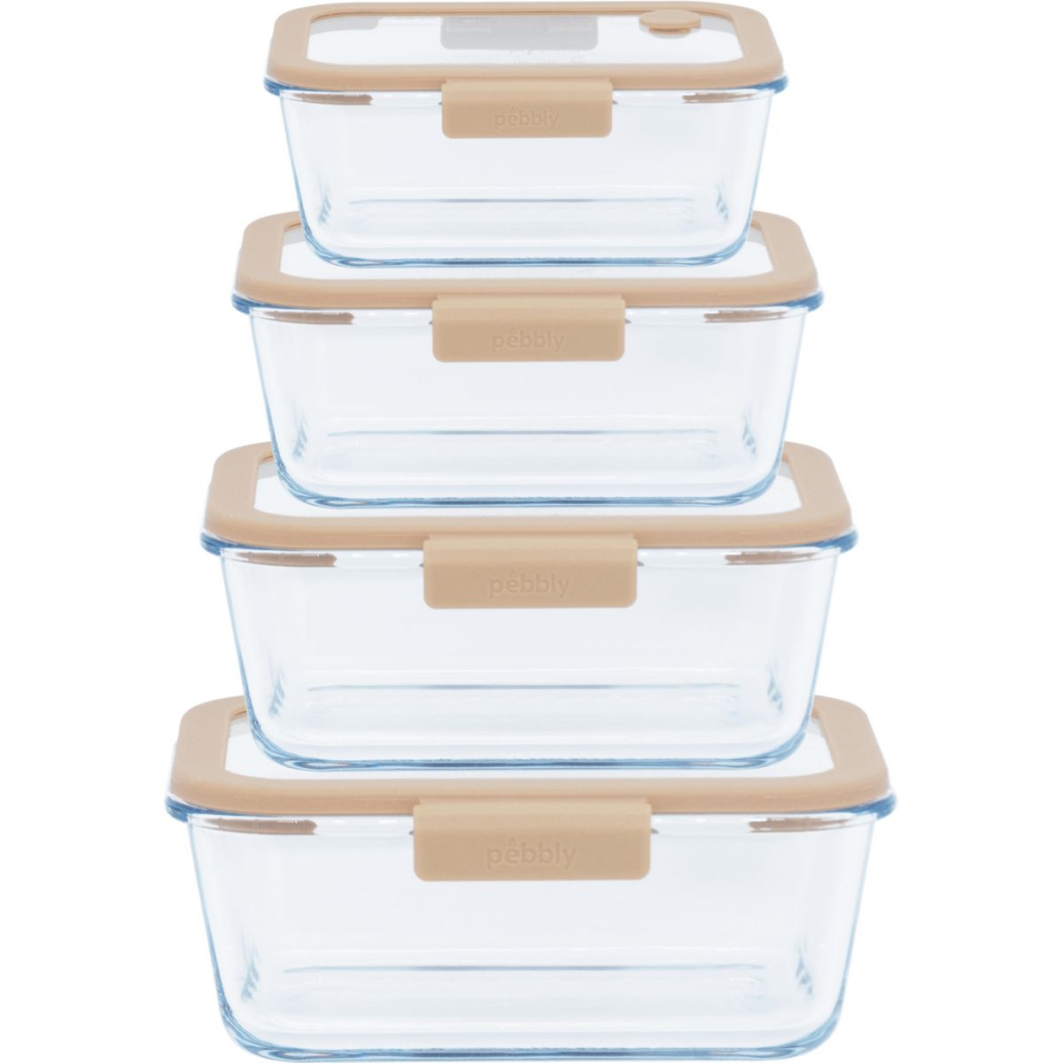 Boîte hermétique PEBBLY 5 pcs - 4 boites et pompe vide d'air | Leroy Merlin