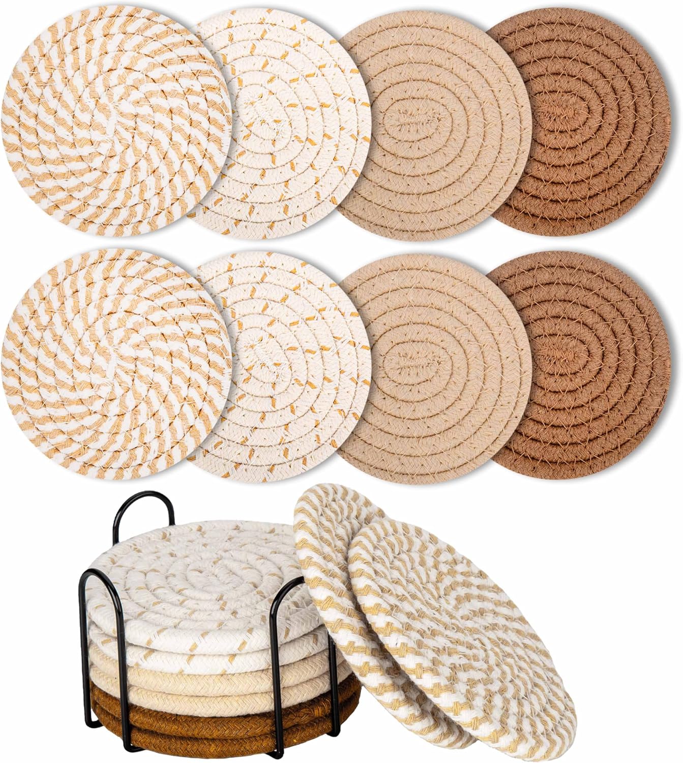 Dessous de verre ronds avec support – Dessous de verre antidérapants en ...