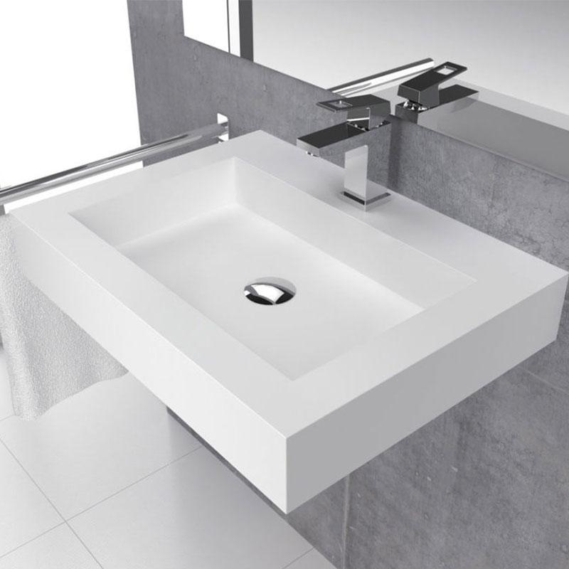 Vasque suspendue design BRISTOL 60 cm en solid surface | Leroy Merlin