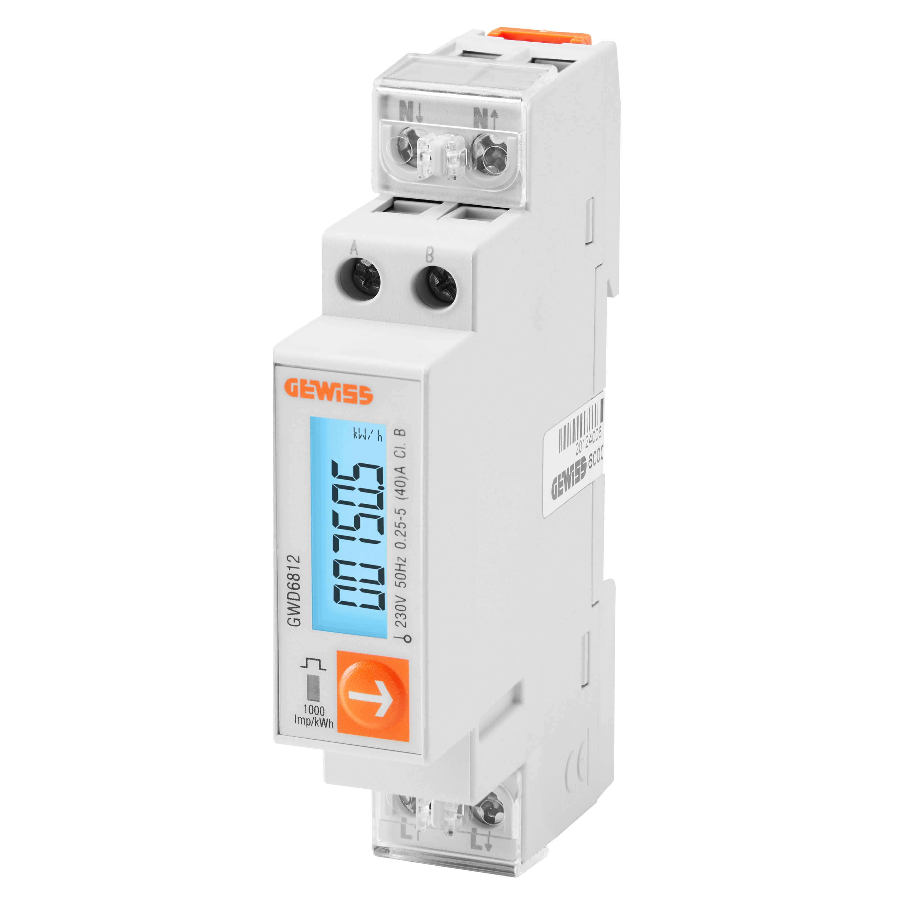Compteur d’énergie monophasé 40A MID 1 module avec interface Modbus ...