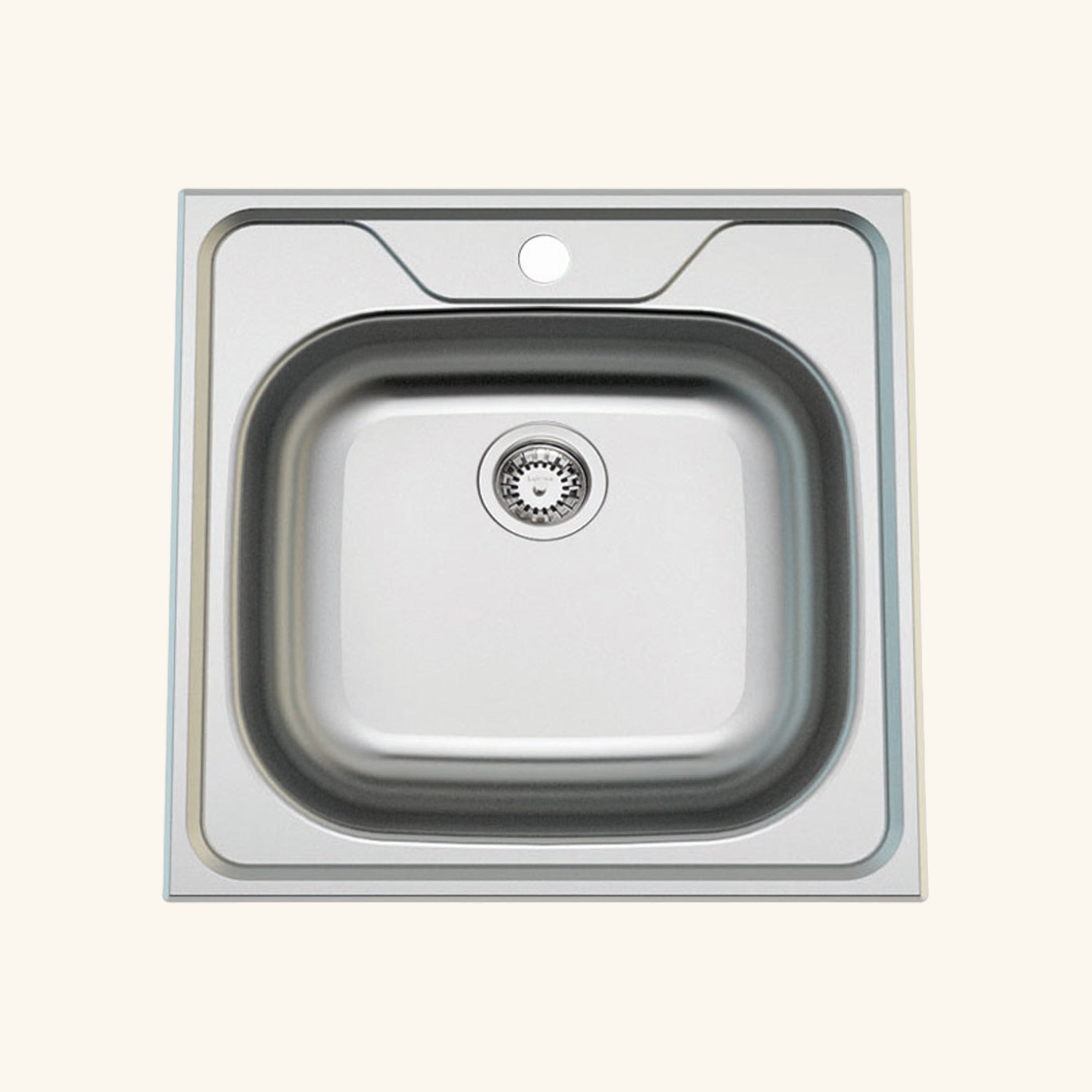Évier inox Ewi OPALE 1 bac carré 480 | Leroy Merlin