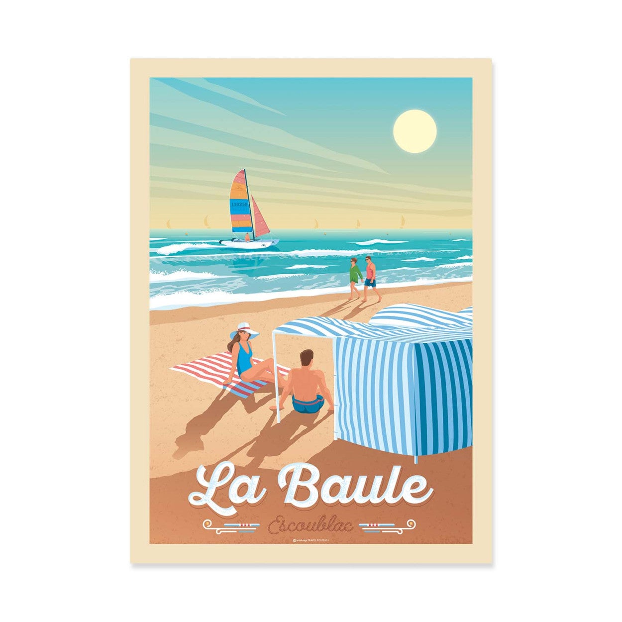 Affiche 50x70 cm - La Baule - Olahoop Travel Posters | Leroy Merlin