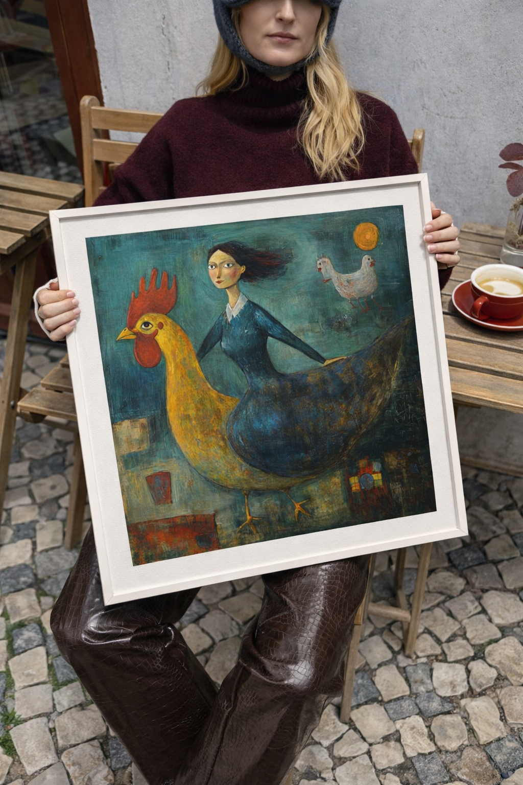 Lámina para enmarcar, 100x100. POLARTE-E "El Vuelo de la Quimera Azul ...