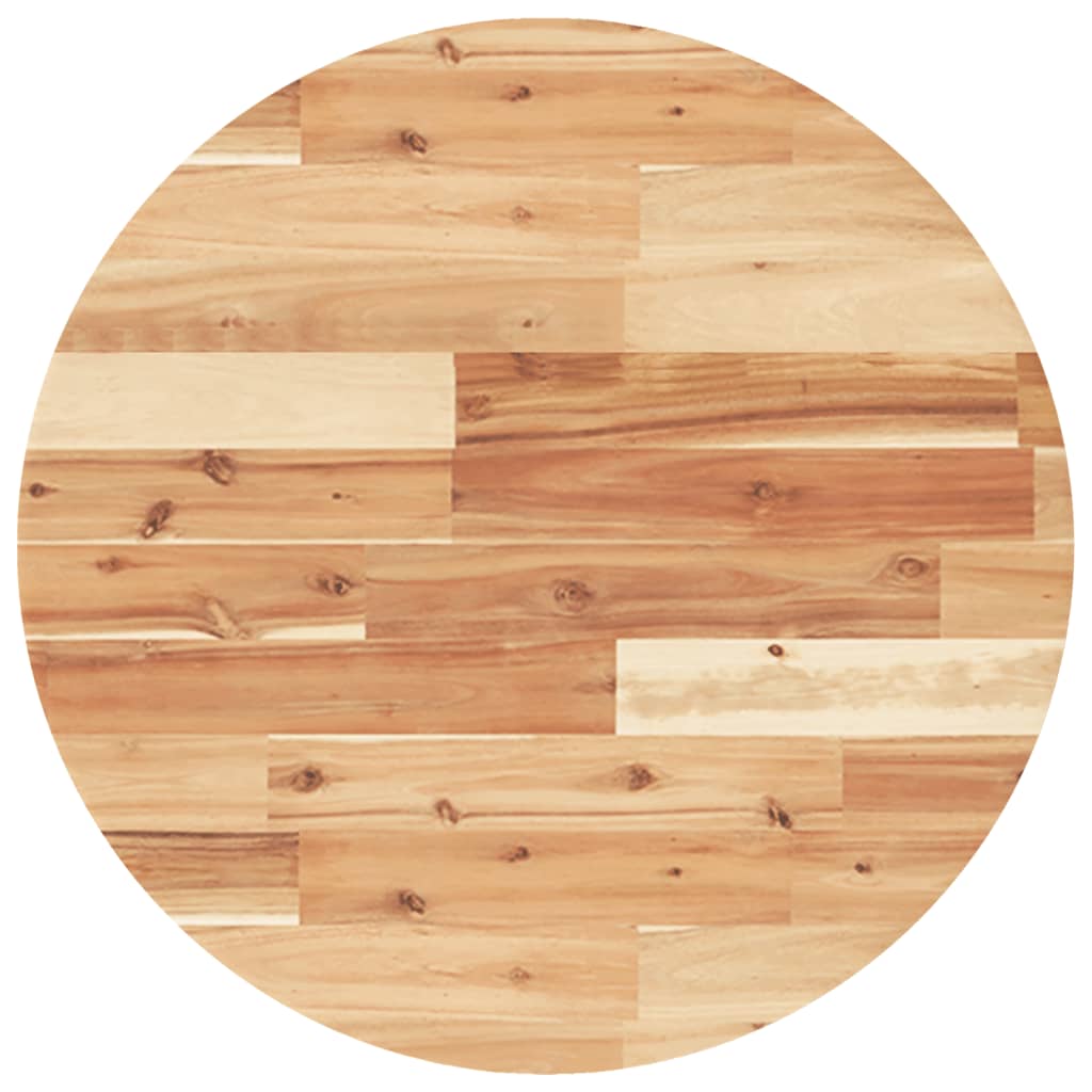 Plateau de table rond en bois d'acacia massif ?60x4 cm | Leroy Merlin