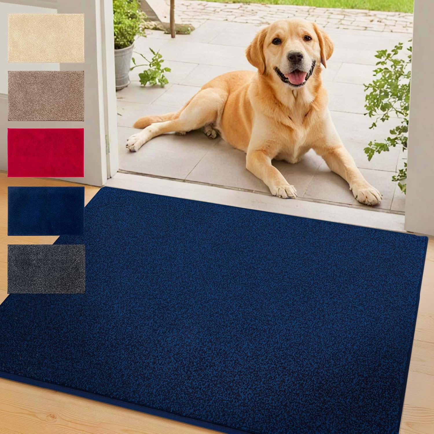 Tapis d'entrée absorbant Nasa Bleu foncé 120 x 180 cm | Leroy Merlin