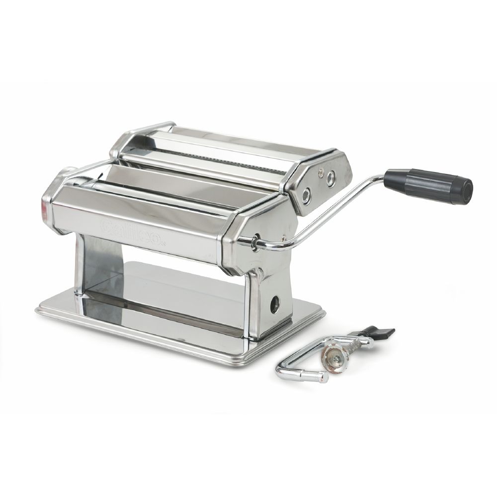Machine à pâtes manuelle en acier avec 2 rouleaux de coupe Italia 180 ...