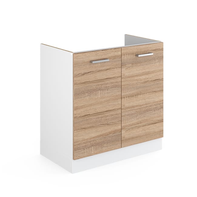 Vicco Meuble Bas Sous évier R Line Sonoma 80cm Pt Anthracite