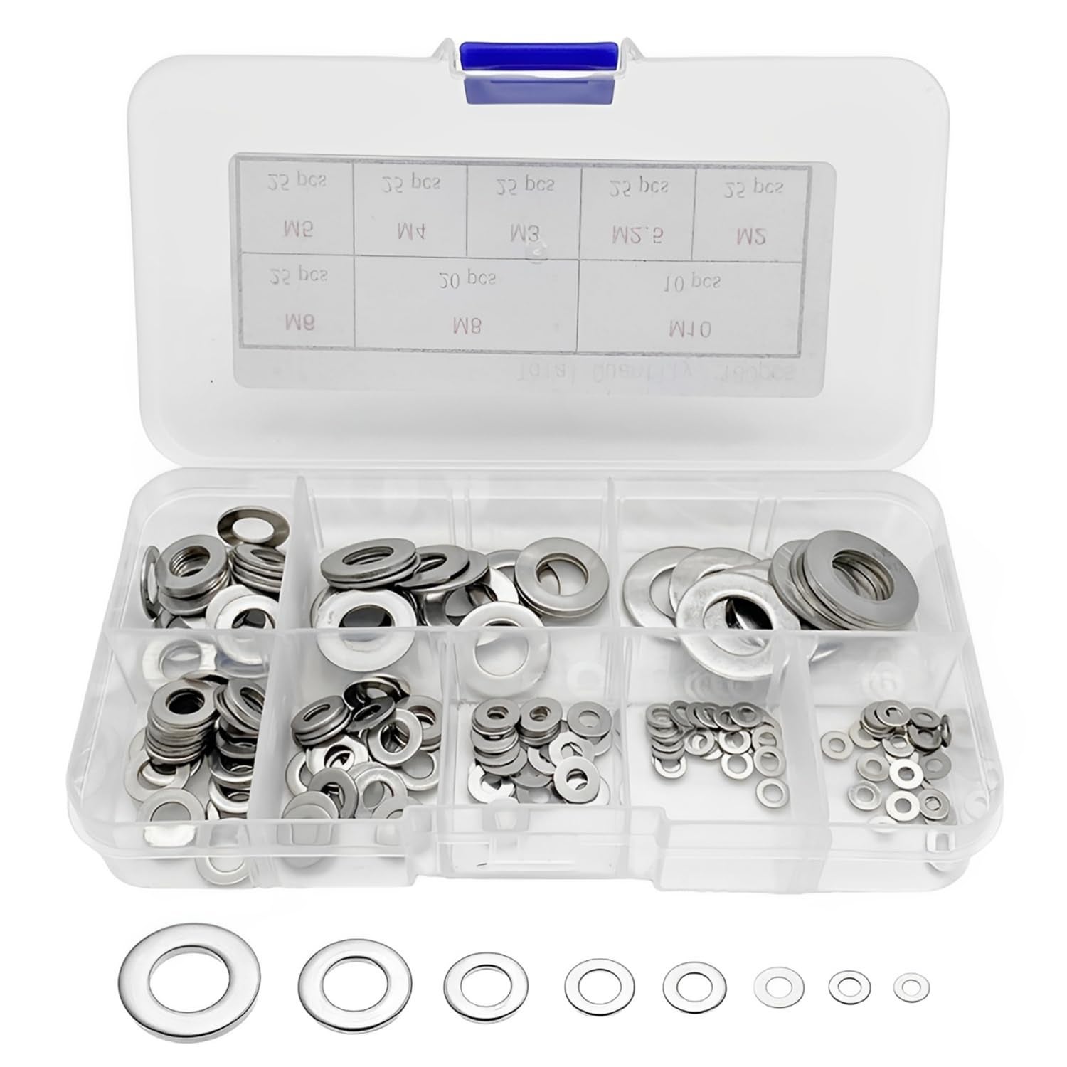 180 Pièces Rondelles Plates En Acier Inoxydable, Acier Inoxydable Avec ...