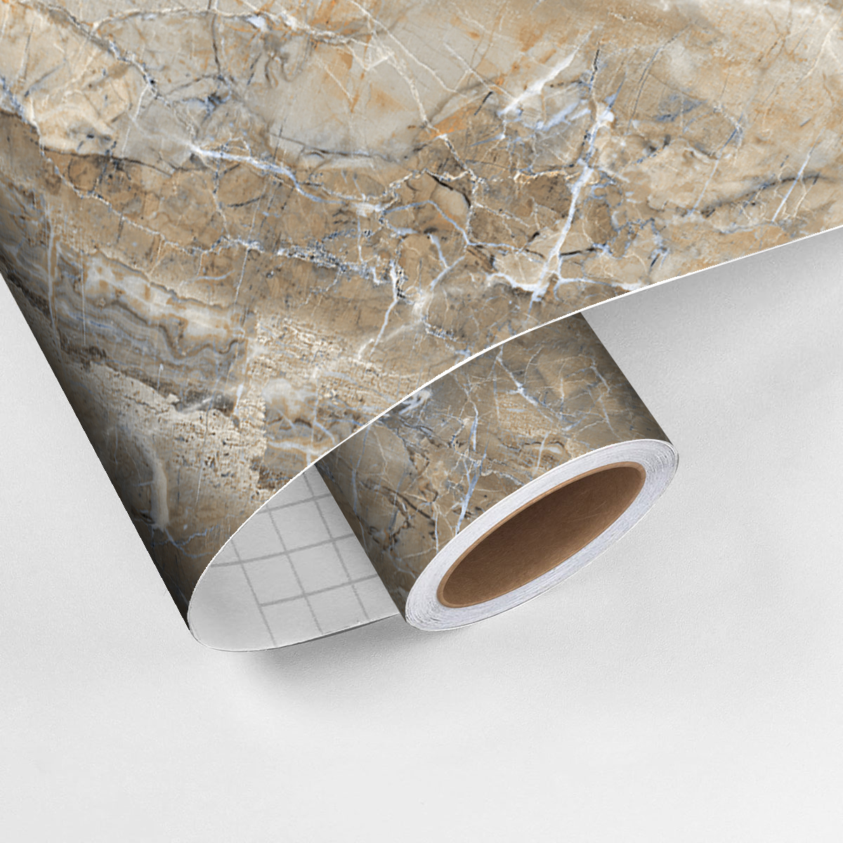 Sticker crédence adhésive - MARBRE BRUN CLAIRE - 60x100cm | Leroy Merlin