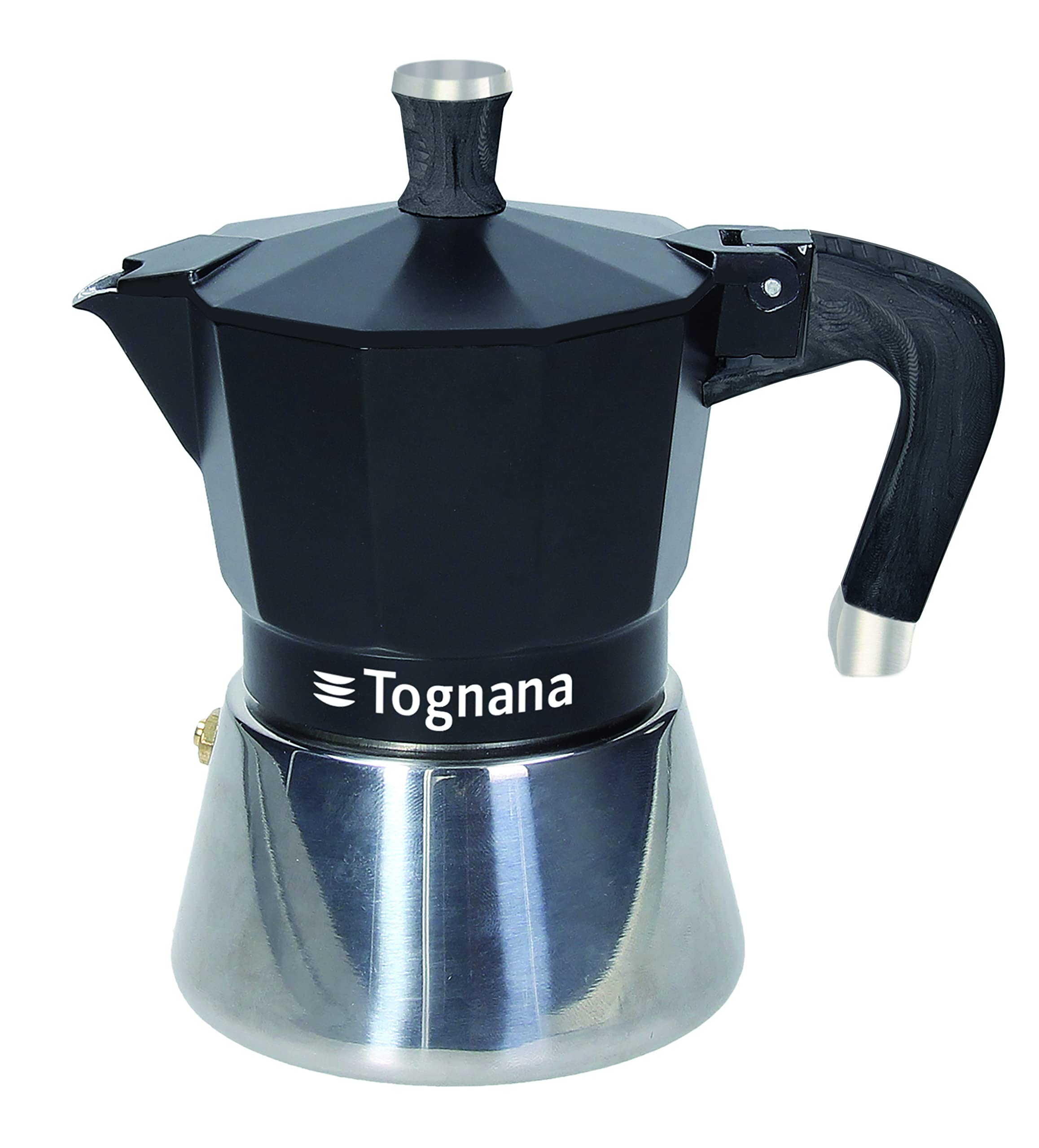 Tognana Sphera, Caffettiera Moka, 3 Tazze, Alluminio, Nero | Leroy Merlin