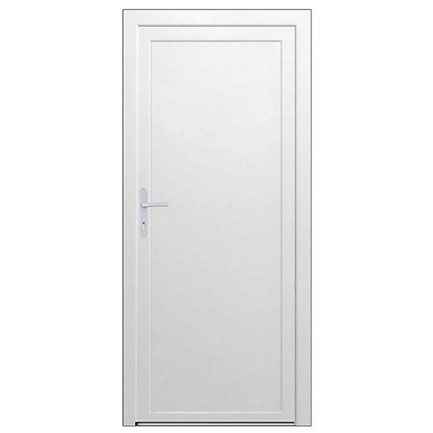 Porte de service PVC blanc L 960mm x H 2000mm ouvant droit | Leroy Merlin