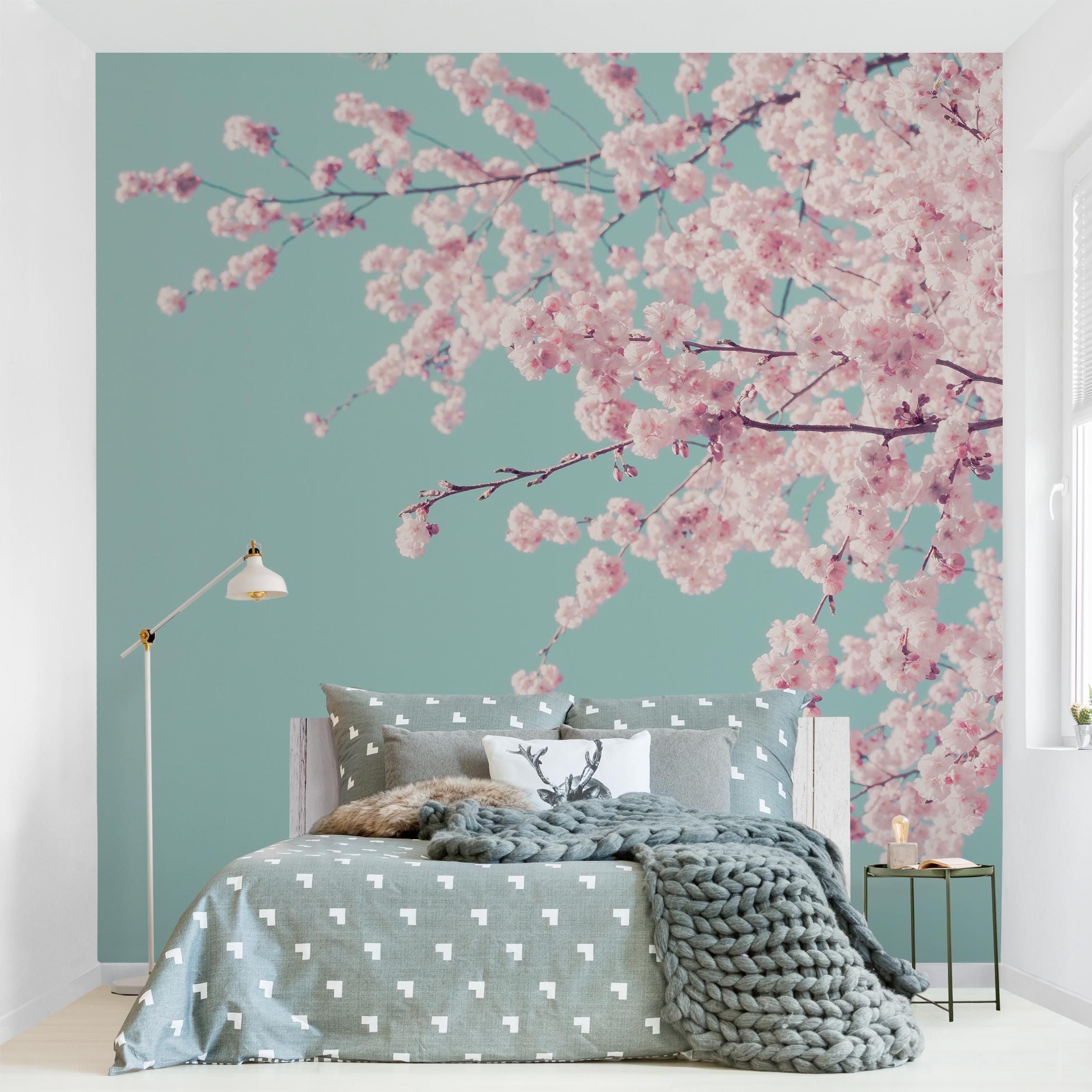 Papier peint panoramique fleurs fleuri campagne 294 - salon chambre ...