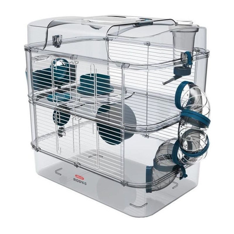 ZOLUX Cage sur 2 etages pour hamsters, souris et gerbilles - Rody3 duo ...