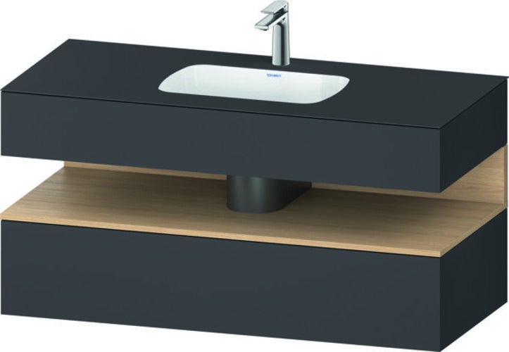 Duravit Qatego lavabo encastré avec meuble sous-lavabo en console ...
