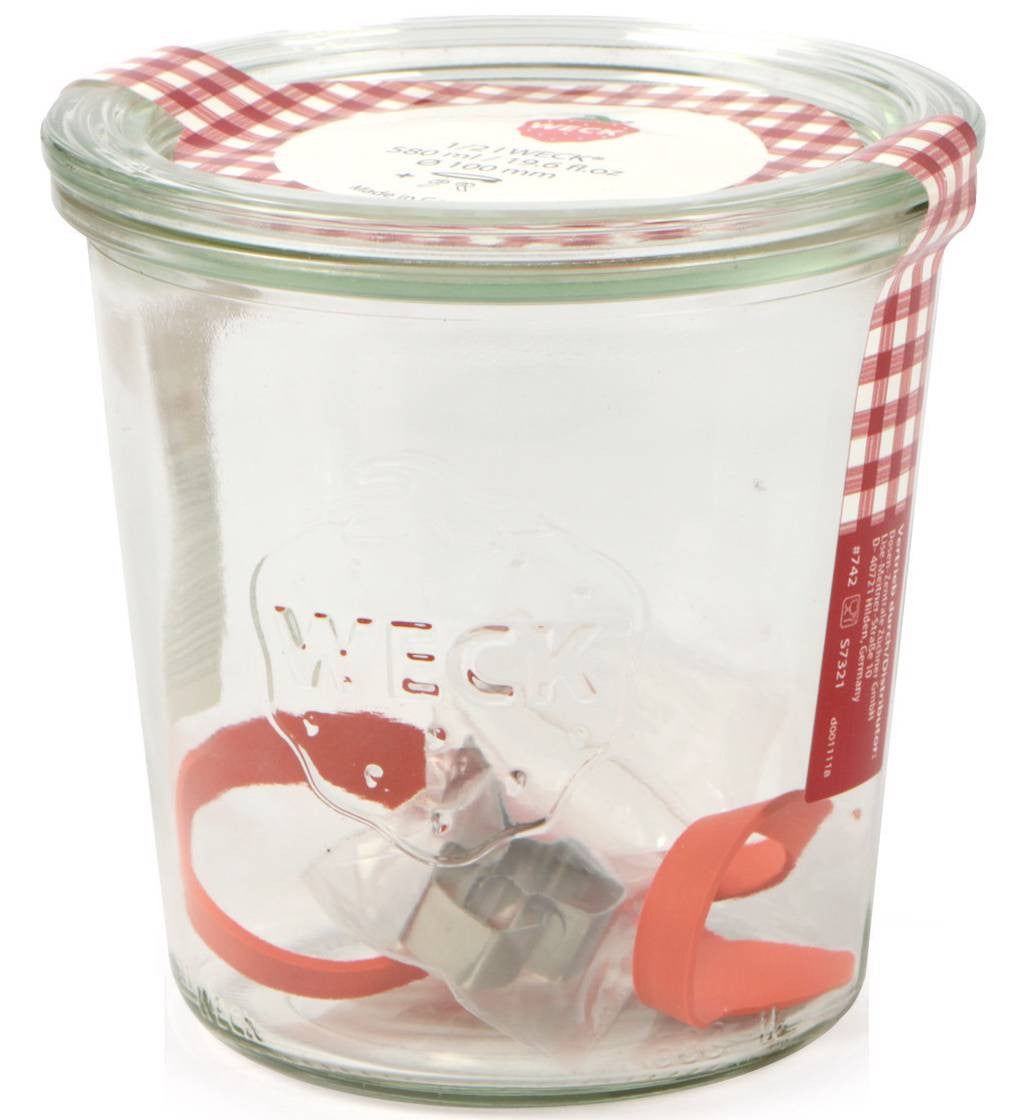 Weck Vasetti con Coperchio, Completi di Guarnizione e Clips, Vetro ...