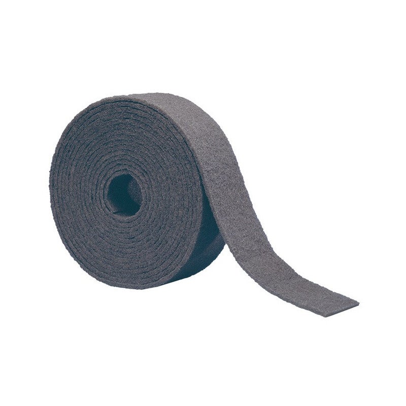 Rouleau d'abrasif en non-tissé longueur 10 m largeur 100 mm fin brun ...