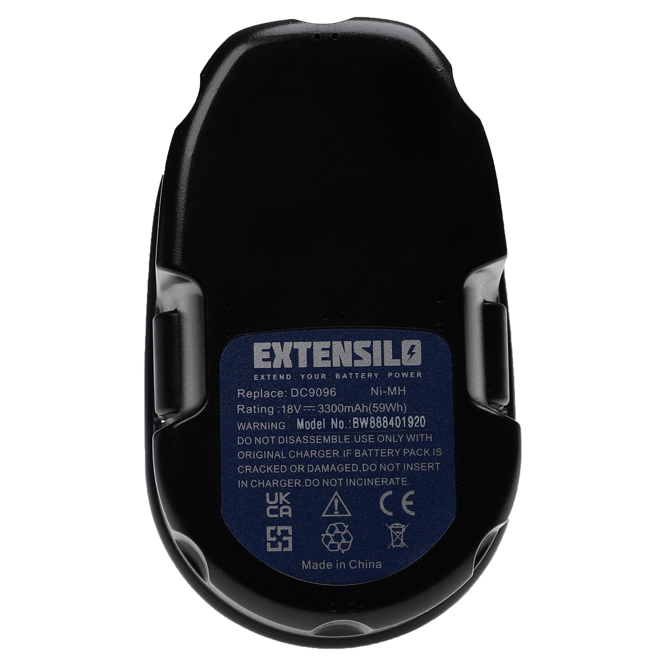EXTENSILO 2x batteria compatibile con Dewalt DCD920B2 DCD775B DC998KB DC989VA DCD760B DCD690KL utensile elettrico 3300 mAh NiMH 18 V Leroy Merlin