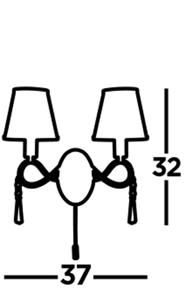 Applique murale Simplicity Chrome 2 ampoules 32cm | Leroy Merlin