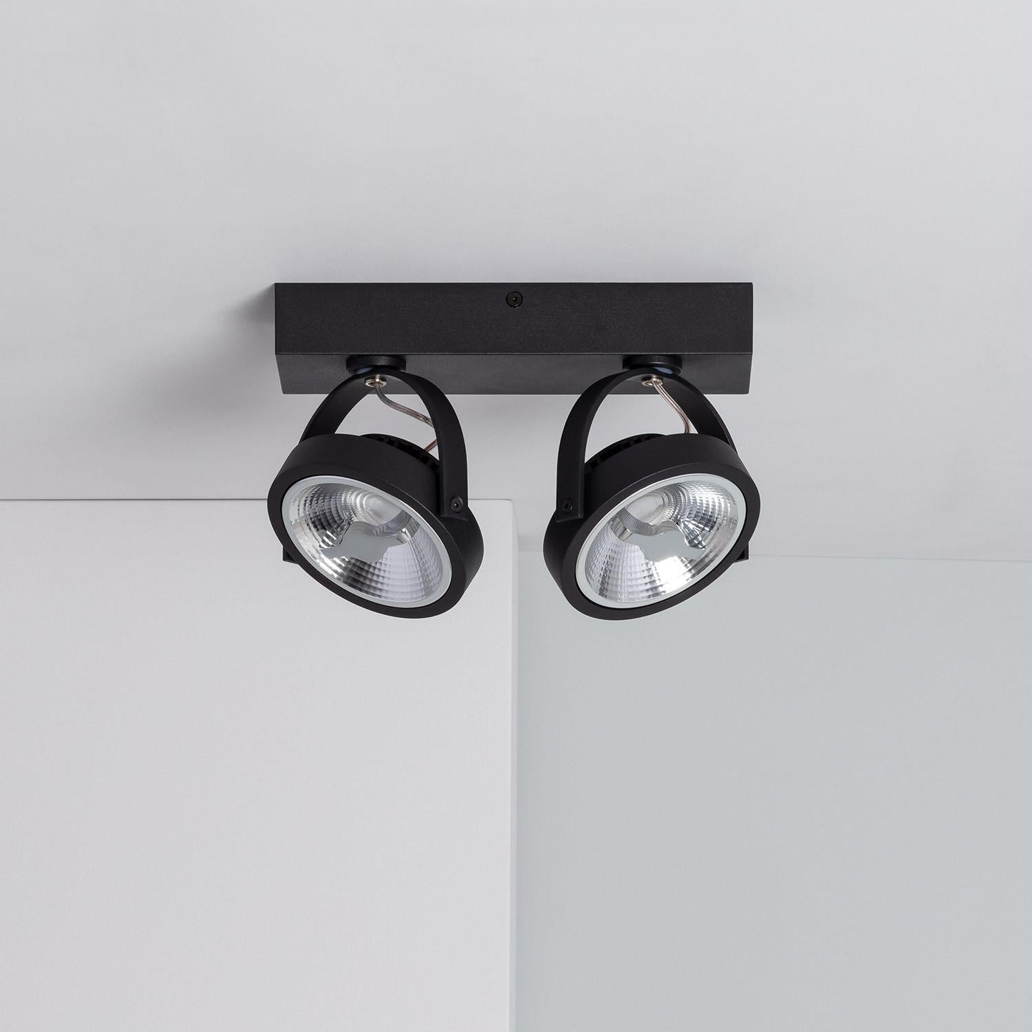Spot LED 30W CREE en Saillie Orientable AR111 Dimmable Noir 2700K Blanc ...