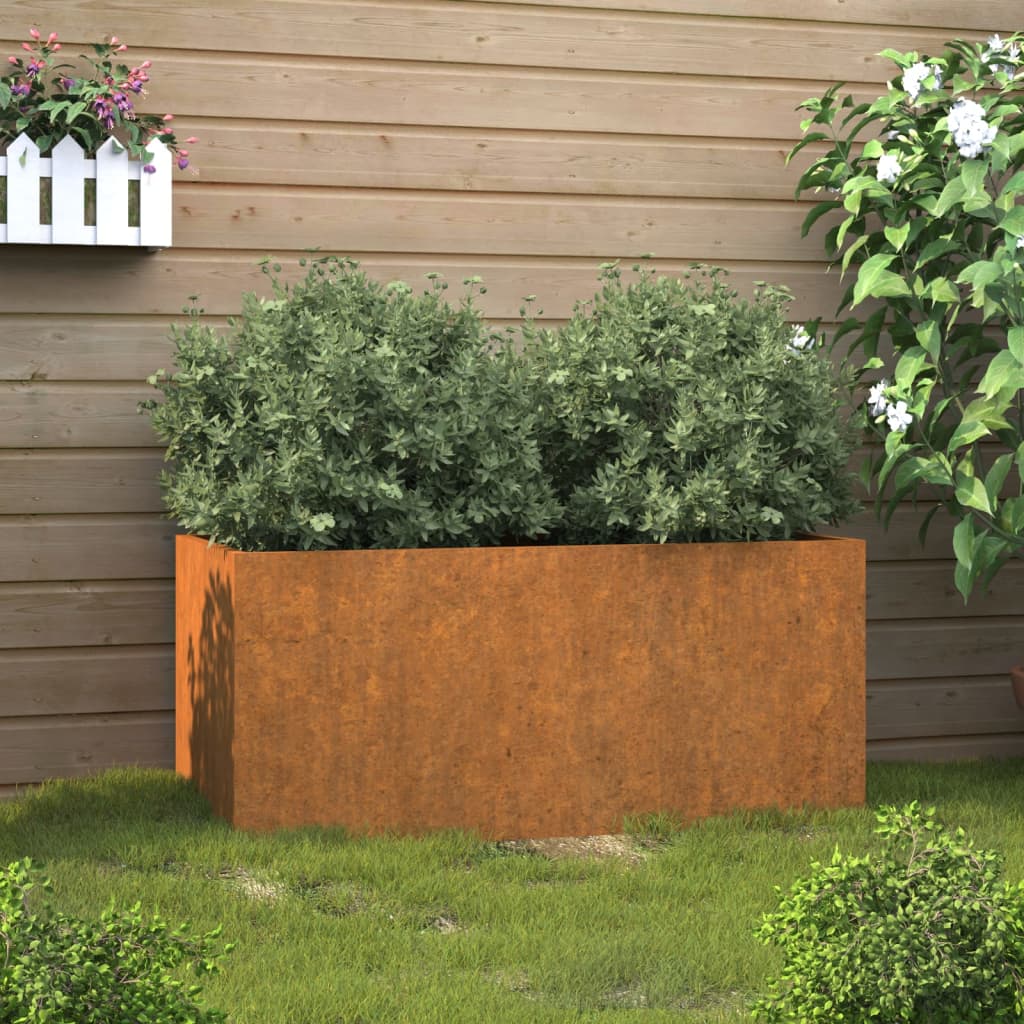 Jardinière 62x30x29 cm acier corten | Leroy Merlin