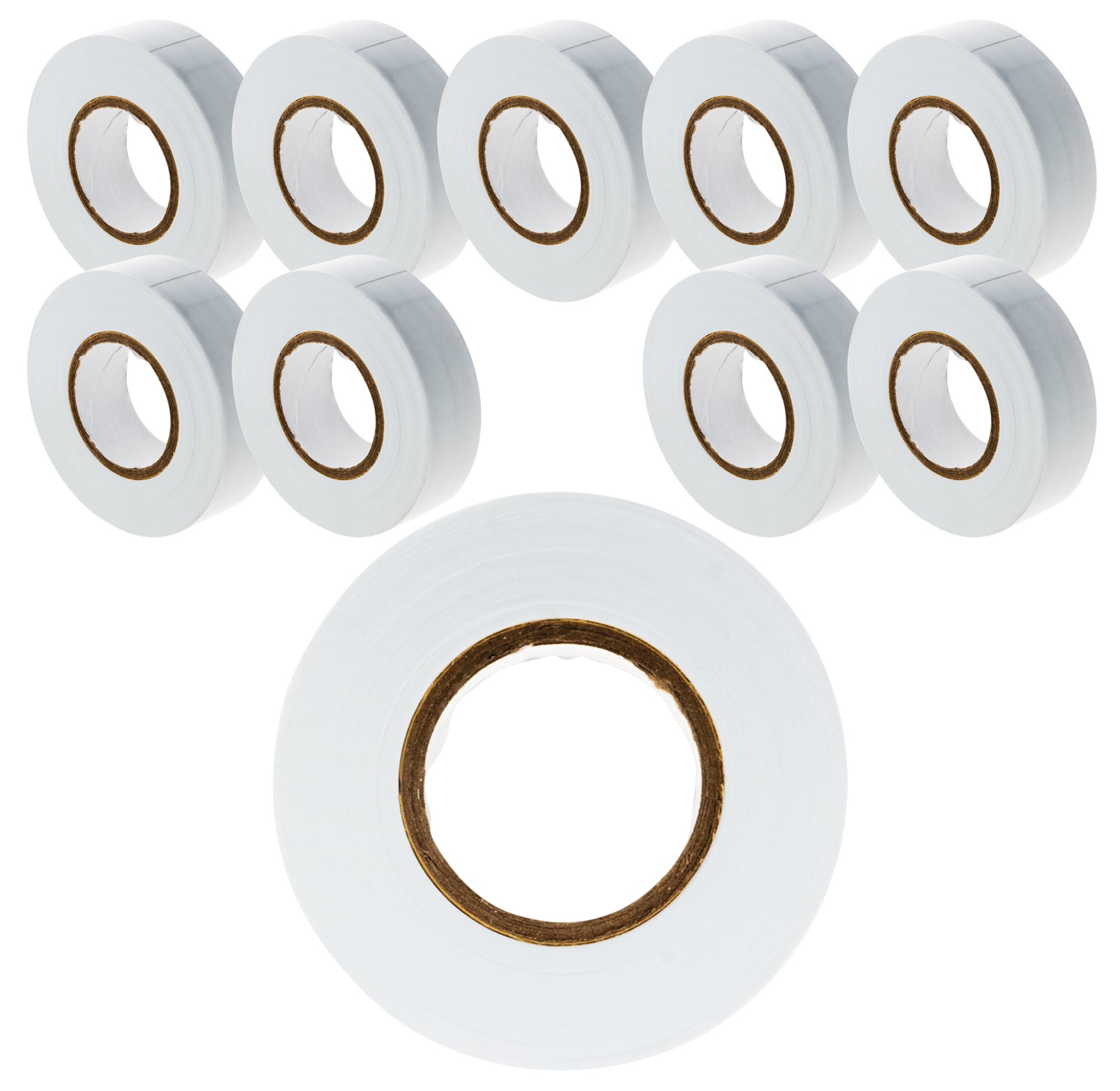 Lot de 10 rouleaux adhésifs 19mm x 20m - Blanc - Zenitech | Leroy Merlin